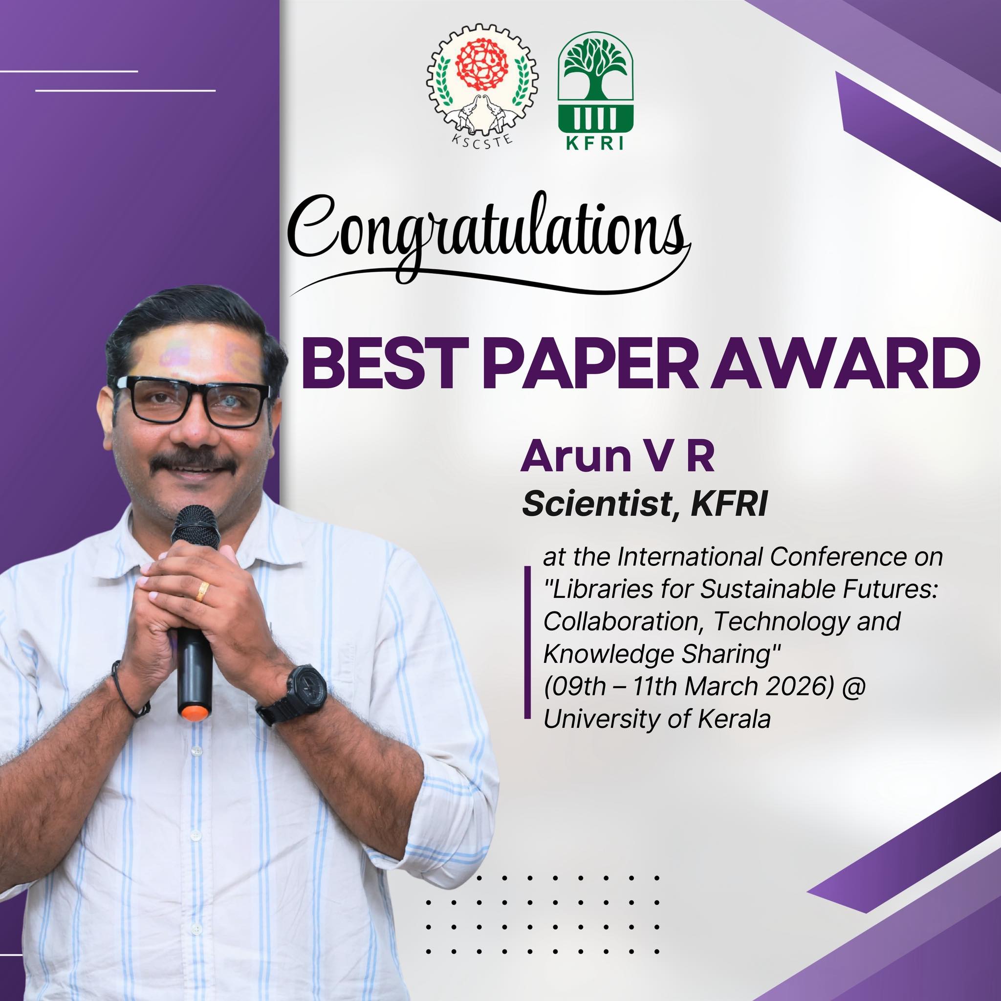 BEST PAPER AWARD | KFRI